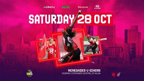 Match Day Info Melbourne Renegades V Sydney Sixers Melbourne Renegades