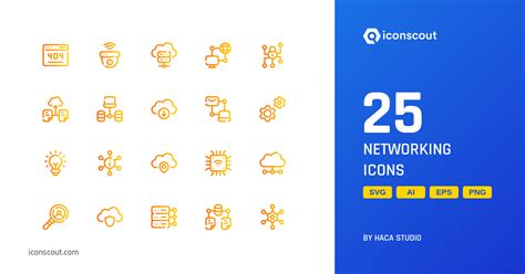 Networking Icon Pack 25 Gradient Network And Communication Icons Svg Png Ico Available