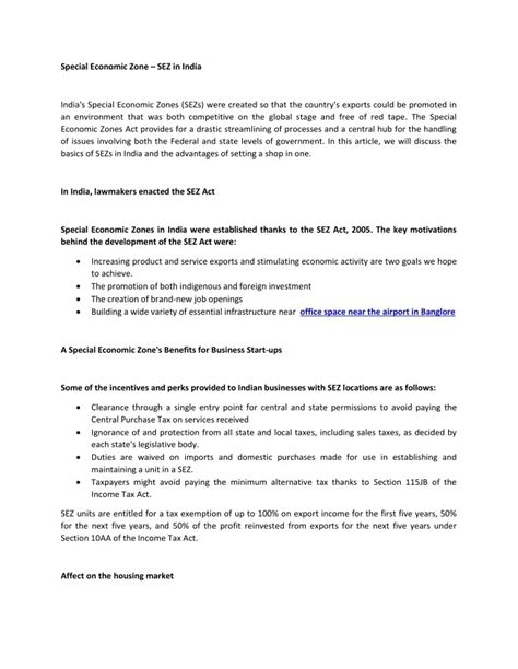 Ppt Special Economic Zone Powerpoint Presentation Free Download Id