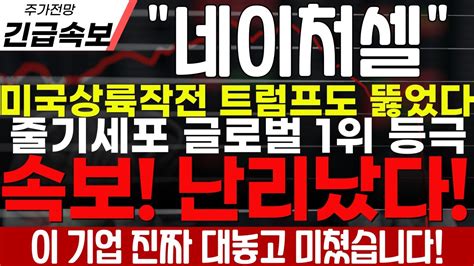 네이처셀 주가전망 미국상륙작전 트럼프도 뚫었다 줄기세포 글로벌 1위 등극 네이처셀 네이처셀주가 네이처셀주가전망 Youtube