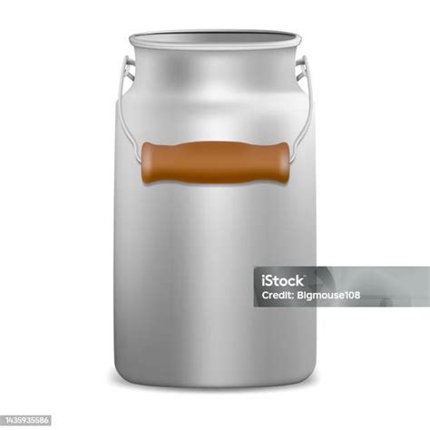 현실적인 상세한 3d 오래된 금속 우유 캔 벡터 우유에 대한 스톡 벡터 아트 및 기타 이미지 우유 통 용기 3차원 형태 Istock