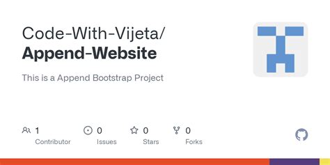 Github Code With Vijetaappend Website This Is A Append Bootstrap Project