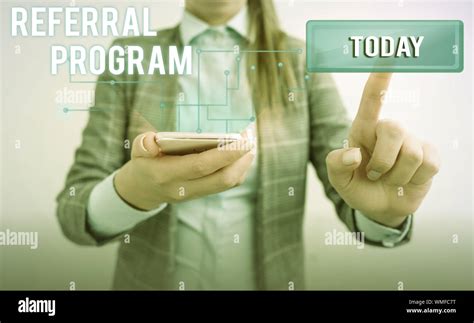 Word Writing Text Referral Program Business Photo Showcasing Employees