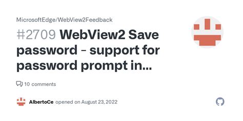 Webview2 Save Password Support For Password Prompt In Temporary Windows · Issue 2709
