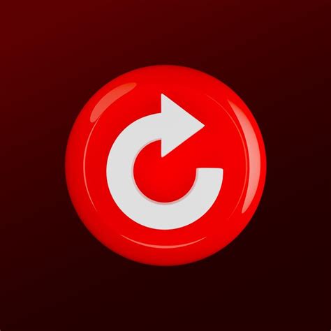 Icono De Flecha Circular 3d Roja Psd Gratuito