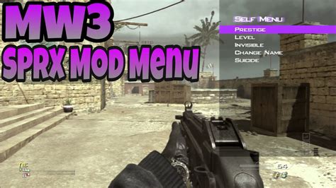 MW3 NAY1995 SPRX MOD MENU SHOWCASE PS3 YouTube