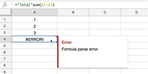 Formula Parse Error A Technical Explanation