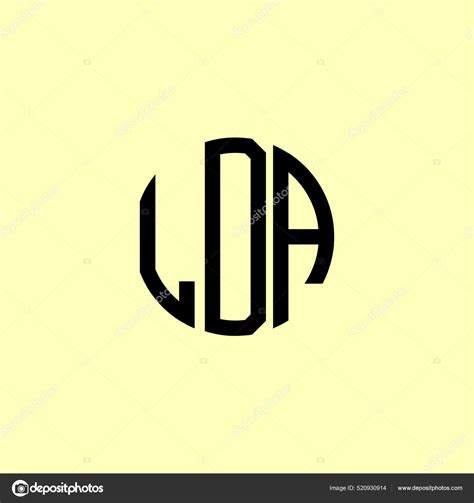 Creative Rounded Initial Letters Lda Logo Suitable Which Company Brand Stock Vector Image By
