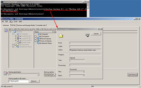 Ntbackup Backup Files On E Drive