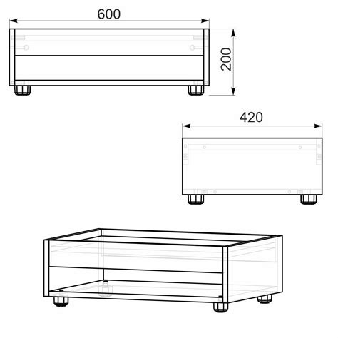 ᐉ Журнальний столик 2 Компаніт МГ 6 довгий з полицею для книг 60х42х20 см Німфея альба • Краща