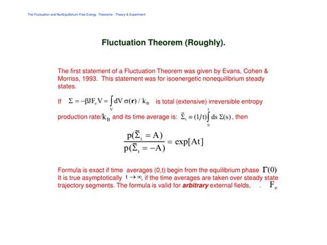 Ppt The Fluctuation And Nonequilibrium Free Energy Theorems Theory And Experiment Powerpoint