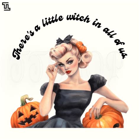 Retro Witch Pinup Girl Halloween Png Inspire Uplift