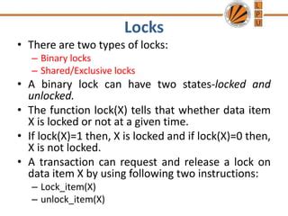 Unit Concurrency Control Pptx Dbms Lovely PPTX