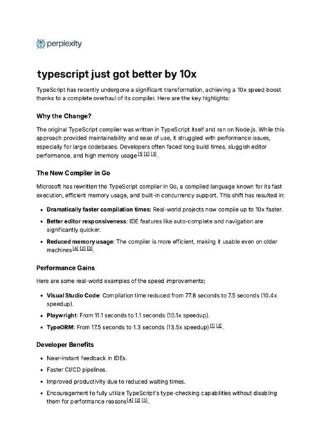 Typescript Just Got Better By 10x Pdf Computer Science Software Development