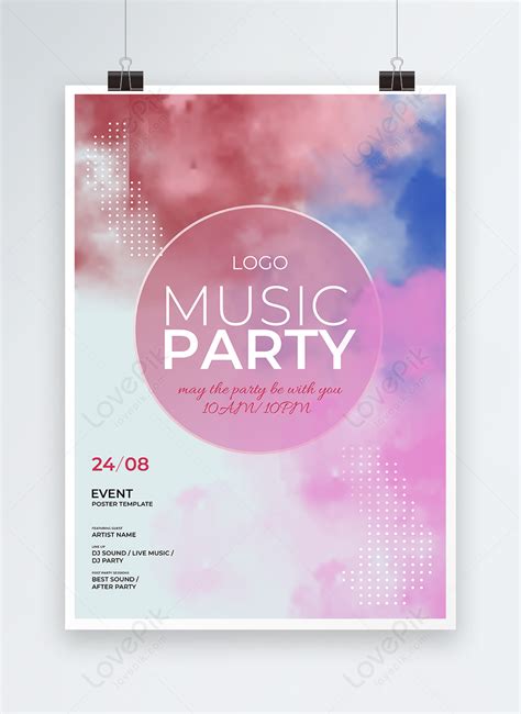 간단한 스팀 파티 포스터 이미지 사진 465495571 무료 다운로드