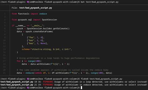 Github Semyonsinchenkoflake8 Pyspark With Column A Flake8 Plugin That Detects Of Usage