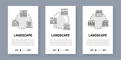 가로 세로 앱 화면 웹 사이트 디자인 그림 다리 숲 정원 화산 웹 사이트 개발을위한 풍차 모바일 배너 개발에 대한 스톡 벡터 아트 및 기타 이미지 Istock