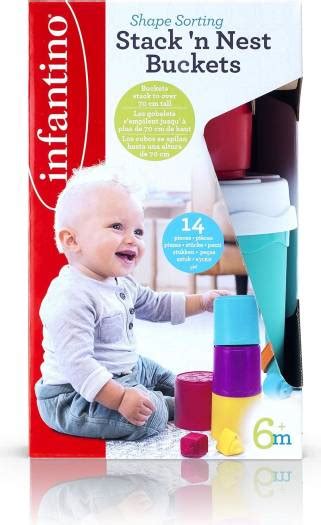 Shape Sorting Stack N Nest Buckets 10 Pcs In315093 Buy Best Price