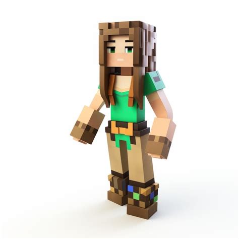 Premium Photo Highly Detailed 3d Commission Of Minecraft Female