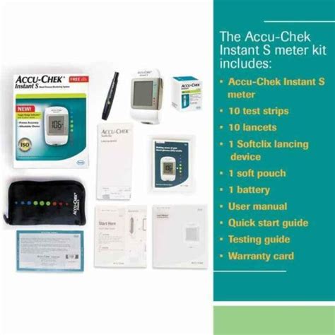 Accu Chek Instant S Glucometer With 10 Strips