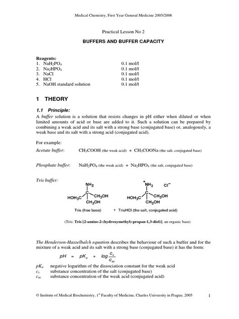 1 Theory Buffers And Buffer Capacity Pdf Buffer Solution Acid