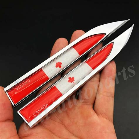 금속 캐나다 캐나다 국기 자동차 펜더 자동 엠블럼 스커트 배지 데칼 스티커차량용 스티커 Aliexpress