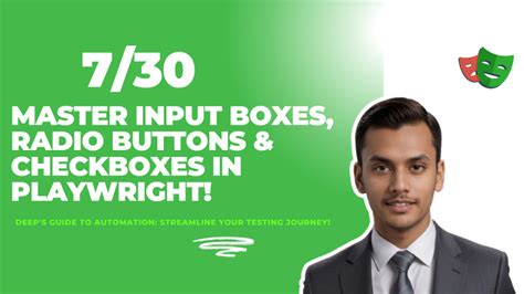 Deep Shah On Linkedin Playwright — Input Box Radio Buttons And Checkboxes