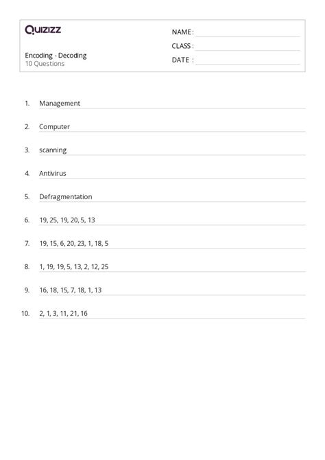 50 Decoding Words Worksheets For 5th Class On Quizizz Free And Printable