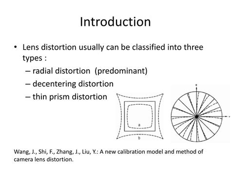Ppt A Simple Method Of Radial Distortion Correction With Centre Of Distortion Estimation