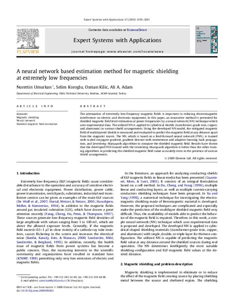 pdf a neural network based estimation method for magnetic shielding at extremely low frequencies
