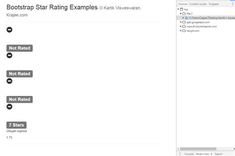Javascript How Plug Star Rating Plugin To Html Document Stack Overflow