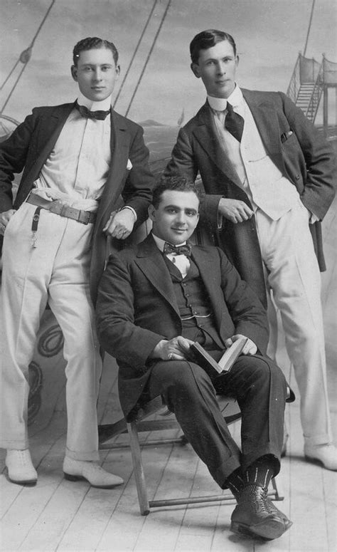 Smartly Dressed Men C1910 1915 Mens Fashion In The 1900s Old