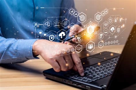 Cyber Login And Password Concept With A Smartphone Stock Image Image Of Computer Glowing