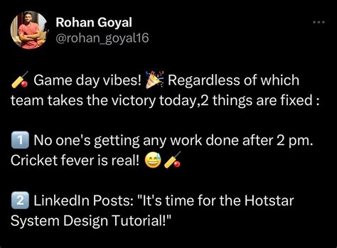 Rohan Goyal On Linkedin Cricketfans Indianews India Worldcup
