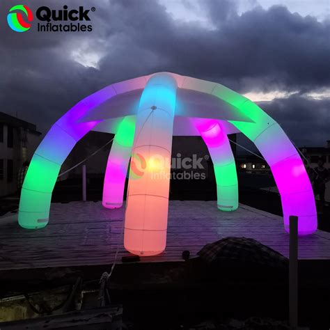 Inflatable Spider Tent With Led Lights 8m Diameter Colorful