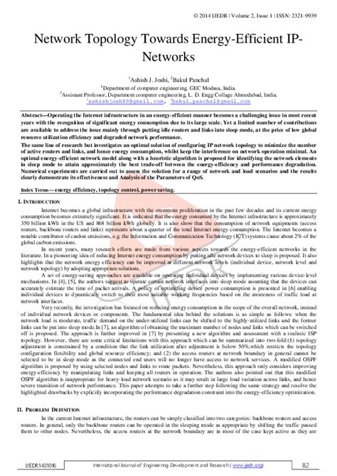 Pdf Network Topology Towards Energy Efficient Ip Networks