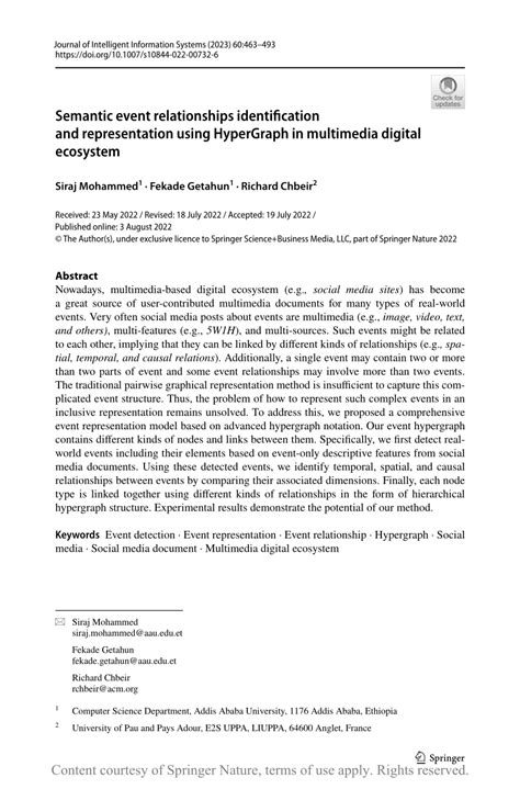 Semantic Event Relationships Identification And Representation Using