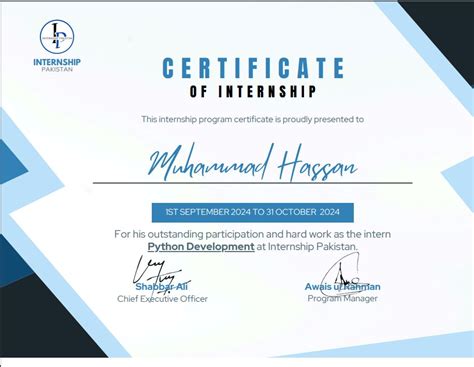 Grateful And Excited To Share That Ive Successfully Completed My Python Development Internship