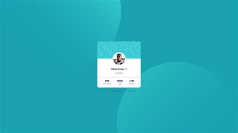 GitHub Nspennyuk Fem Profile Card Frontend Mentor Profile Card