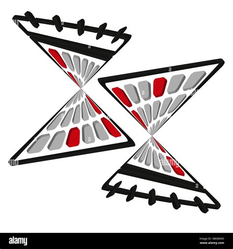 Crossed Arrow Pattern Black Red Design Bold Symmetry Direction Vector Motion Shape Stock
