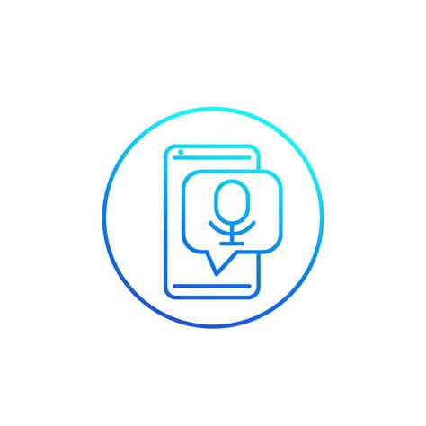 Speech Recognition App Vector Line Icon Vector Art At Vecteezy