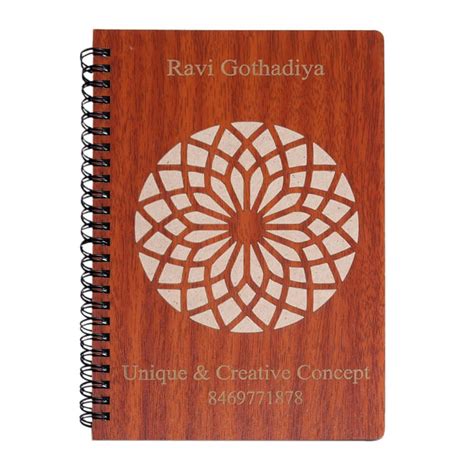 Wooden Cover Diary My Creatives