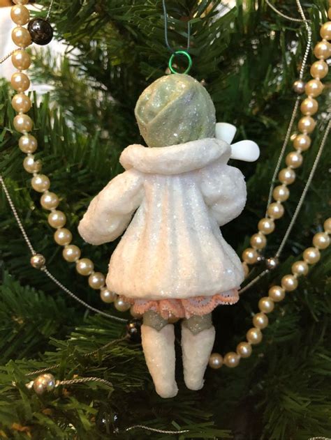 Новогодняя игрушка Ватная елочная игрушка «Девочка с зайкой 2 заказать на Ярмарке Мастеров