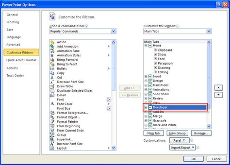 Enabling Developer And Add Ins Tab In Microsoft Office 2010 — Vcollab Document Documentation