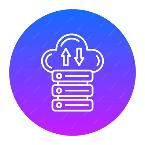 Premium Vector Cloud Database Vector Illustration