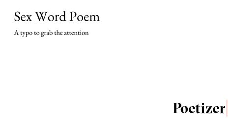 Sex Word Poem