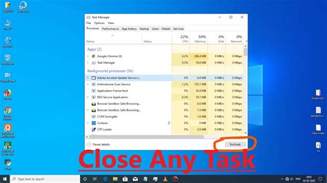 How To Force Stop An App On Windows 10 TaskManager End Task YouTube