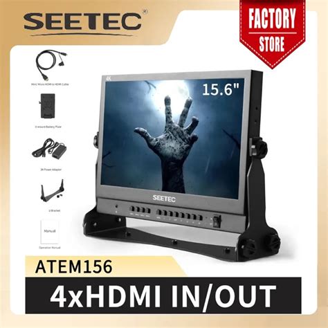 Seetec 15 6 Inch Atem156 Live Streaming Broadcast Director Monitor With 4 Hdmi Input Output Atem