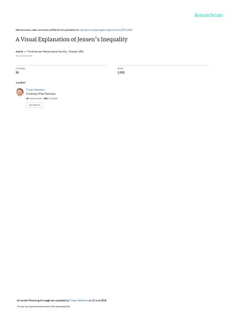 A Visual Explanation Of Jensens Inequality Pdf Mathematical Proof Mathematics