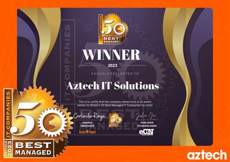 Aztech It Solutions On Linkedin Best50manageditcompanies Award Itsolutions Msp